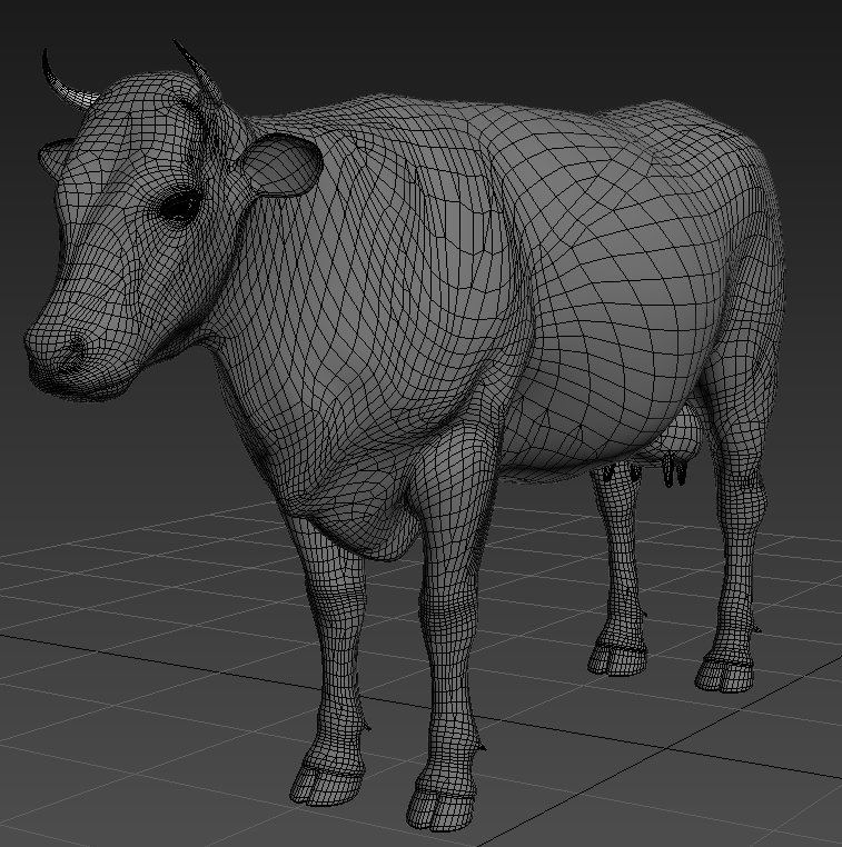 Top Cow 3D Model in Cow 3DExport
