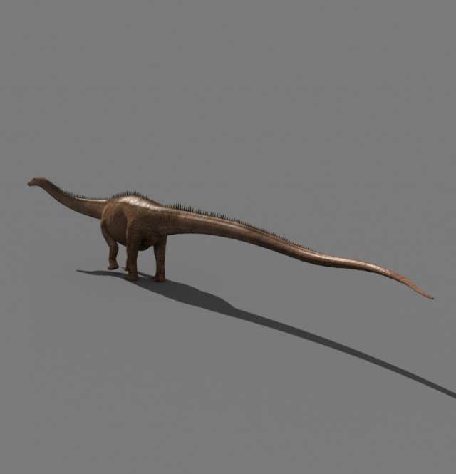 real life diplodocus dinosaur - animated 3D 模型 in Dinosaur 3DExport