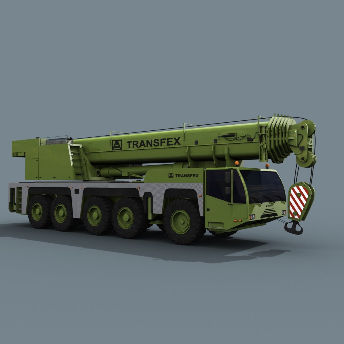 Your Wheeled Crane - 200 t 3d animated crane model 3D Model in Heavy ...
