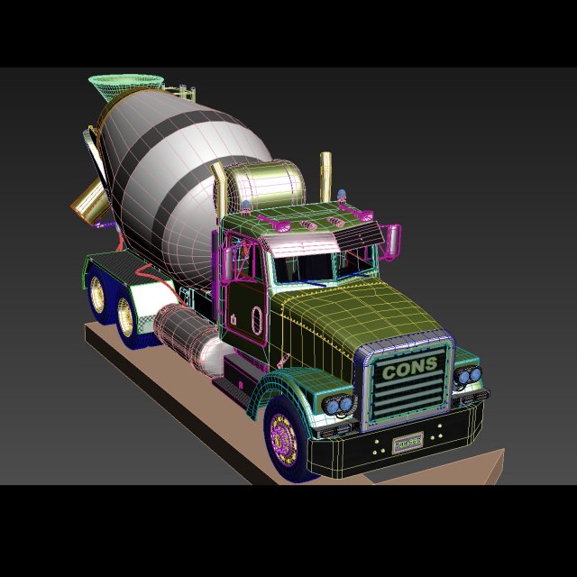 fine cement truck - 3d animated mixer model 3D Model in Heavy Equipment ...