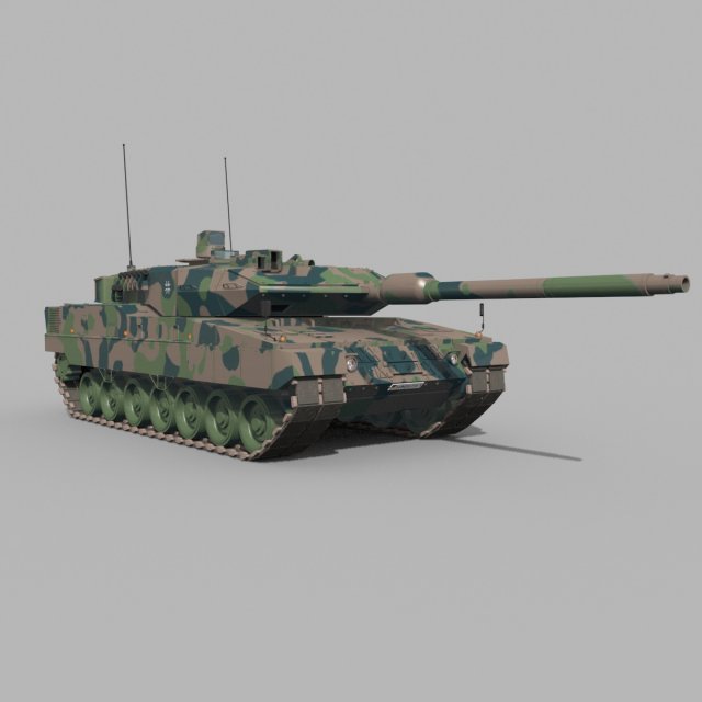 Leopard 2 A Tank - animated 3D Model in Tank 3DExport