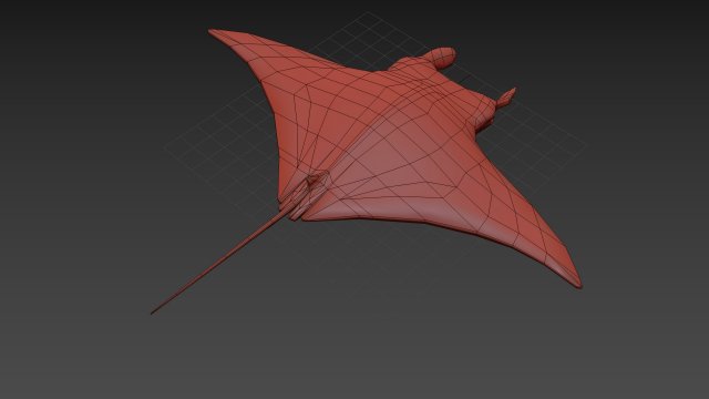 Manta Ray 8K- 3d animated 3D Model in Aquatic 3DExport