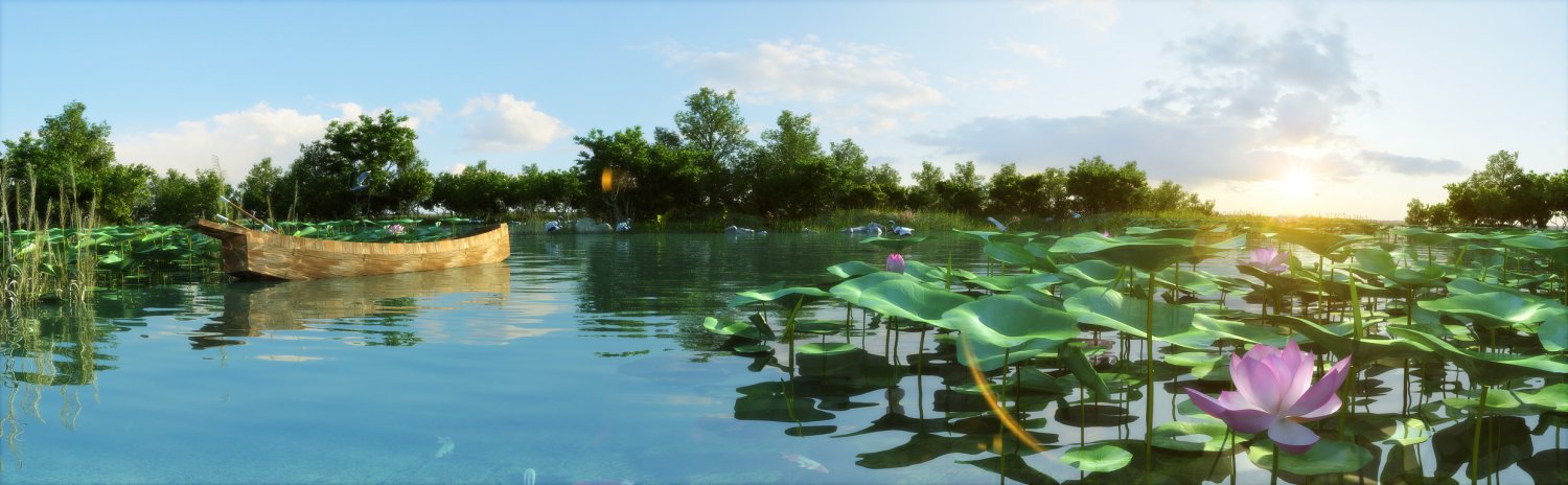 lake landscape 002 3D Model in Environment 3DExport