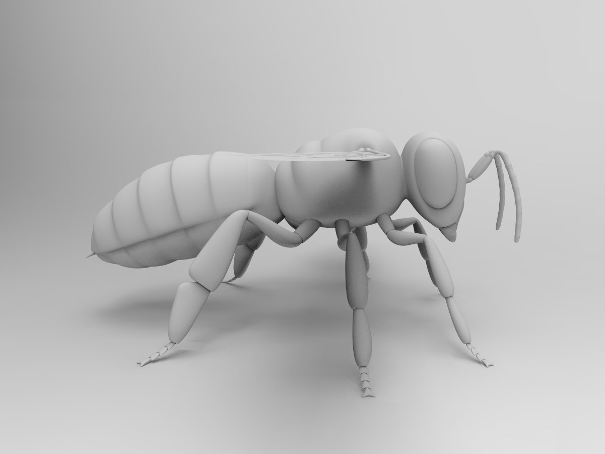 Honey Bee 3D Model in Insects 3DExport