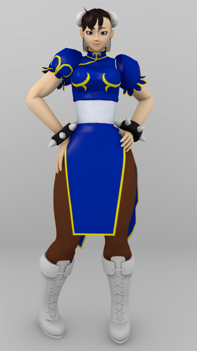 street fighter - chun-li 3D Model in Cartoon 3DExport
