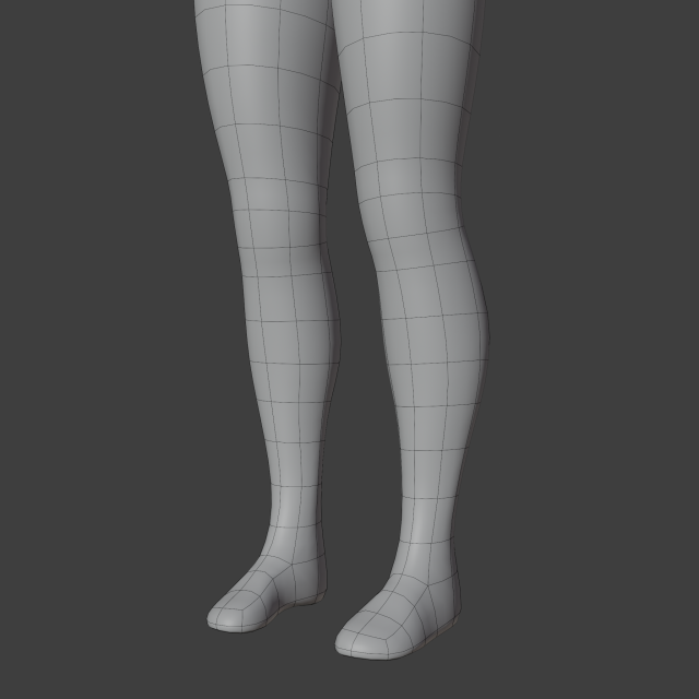 Stylized humanoid base mesh - female 3D Model in Woman 3DExport