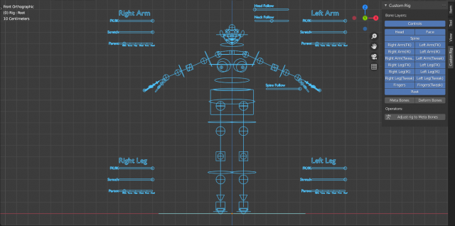Humanoid character rig for blender Free 3D Model in Other 3DExport