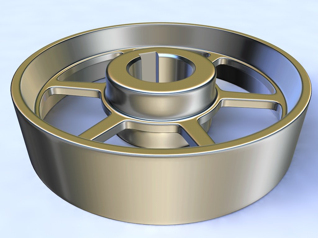 Pulley 3D Model in Parts 3DExport