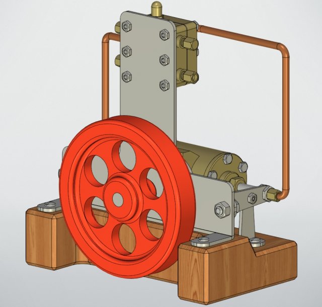 experimental steam engine with horizontal moving cylinder Modelo 3D in ...