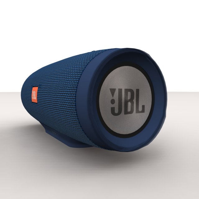 jbl charge 3 blue bluetooth portable speaker 3D Model in Audio 3DExport