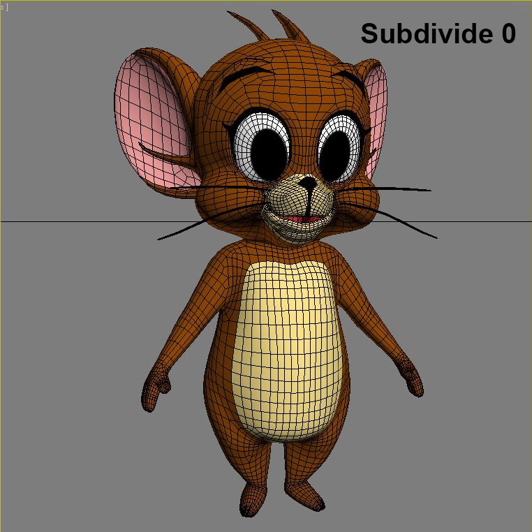 Jerry 3D character 3D Model in Cartoon 3DExport
