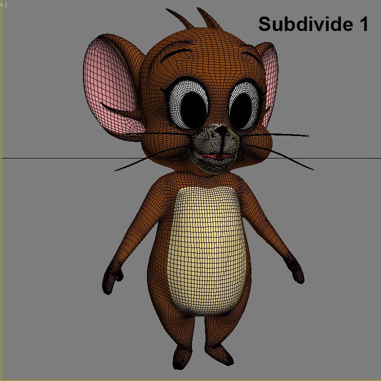 Jerry 3D character 3D Model in Cartoon 3DExport