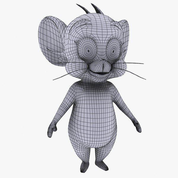 Jerry 3D character 3D Model in Cartoon 3DExport