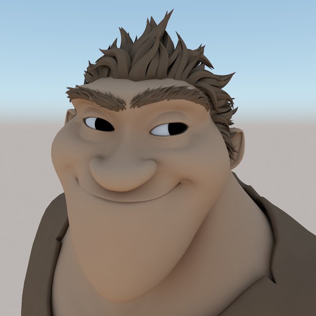 grug crood character 3D Model in Man 3DExport