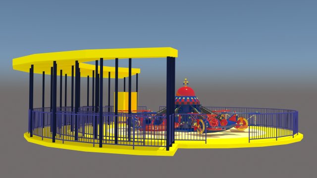 Aircraft Rides 3D Model in Jet 3DExport