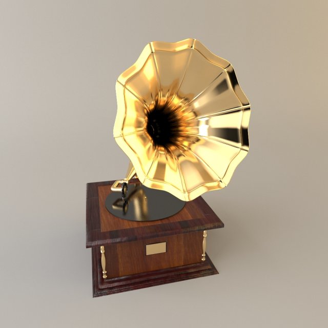 phonograph 3D Model in Other 3DExport