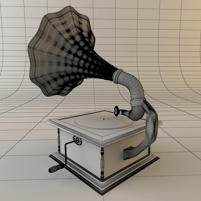 phonograph 3D Model in Other 3DExport
