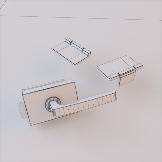 glass door monoblock 001 3D Model in Door 3DExport