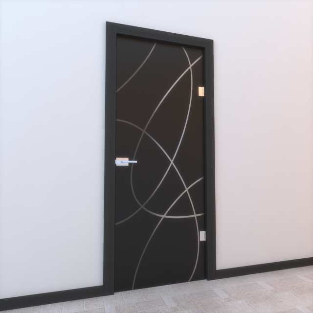 glass door monoblock 002 3D Model in Door 3DExport