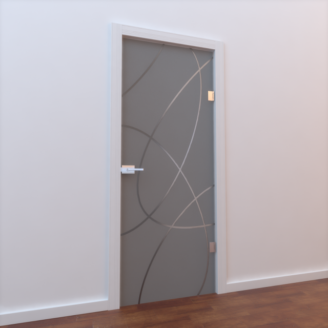 glass door monoblock 002 3D Model in Door 3DExport