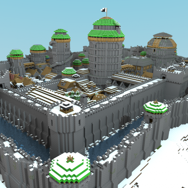 minecraft castle 3D Model in Fantasy 3DExport