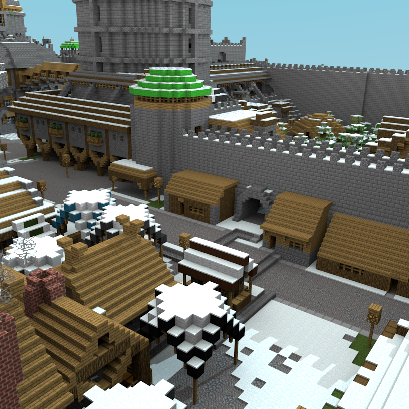 Minecraft Castle 3D Model in Fantasy 3DExport