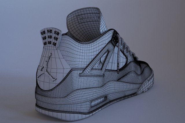 air jordan 4 bred 3D Model in Clothing 3DExport