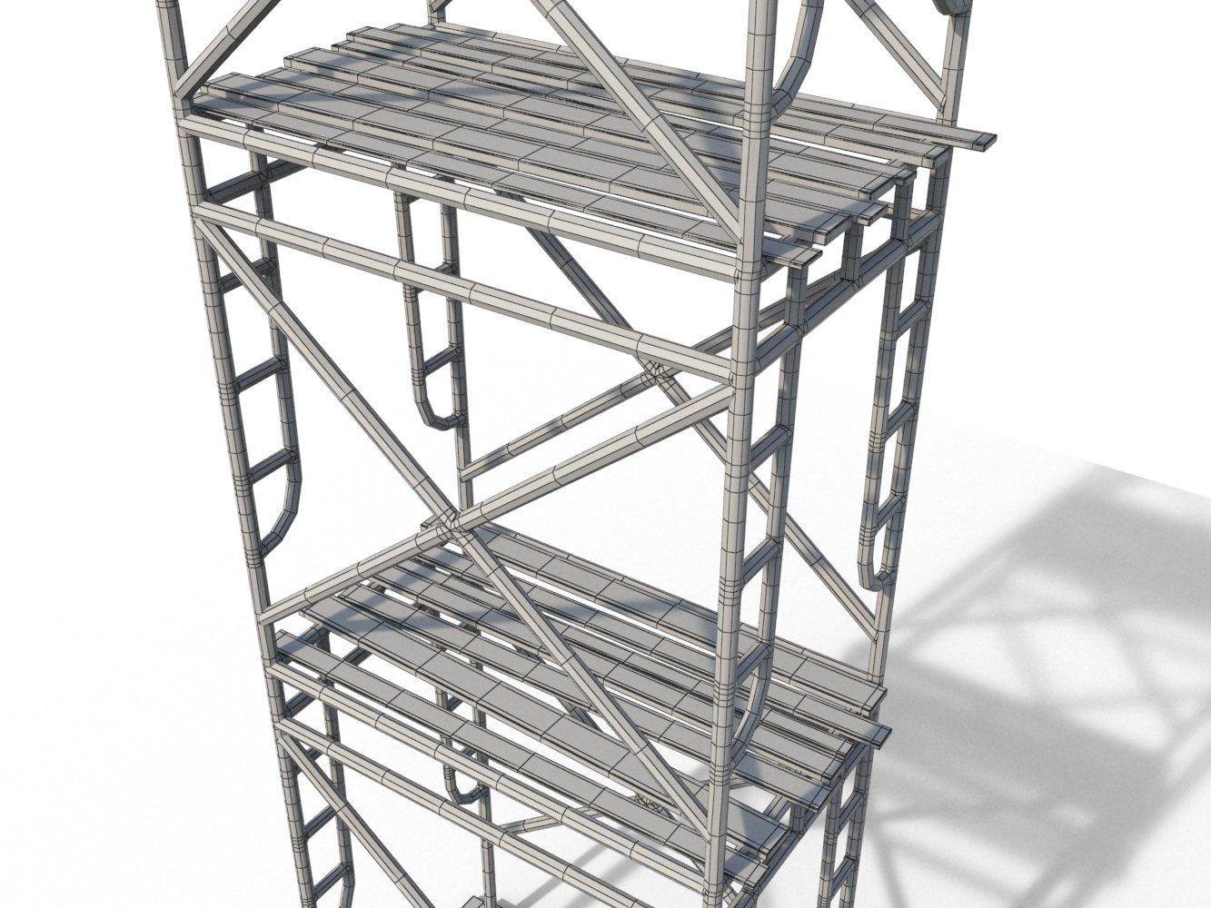 Scaffold 3D Model in Environment 3DExport
