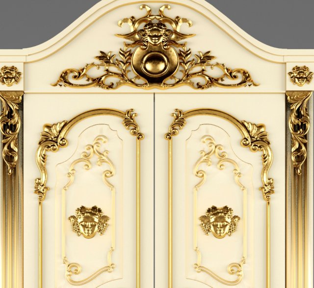 luxury classic baroque carved door 3D Model in Decoration 3DExport