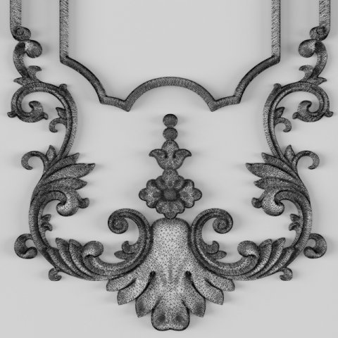 baroque boiserie panel 3D Model in Decoration 3DExport