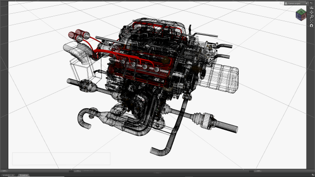 Italian V8 Engine and Internals Pack 3D Model in Parts of auto 3DExport