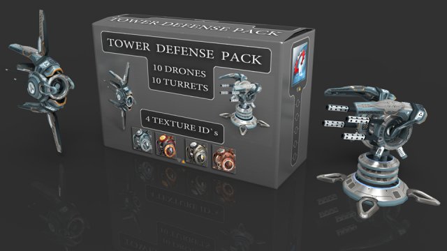 tower defense pack 3D Model in Combat 3DExport
