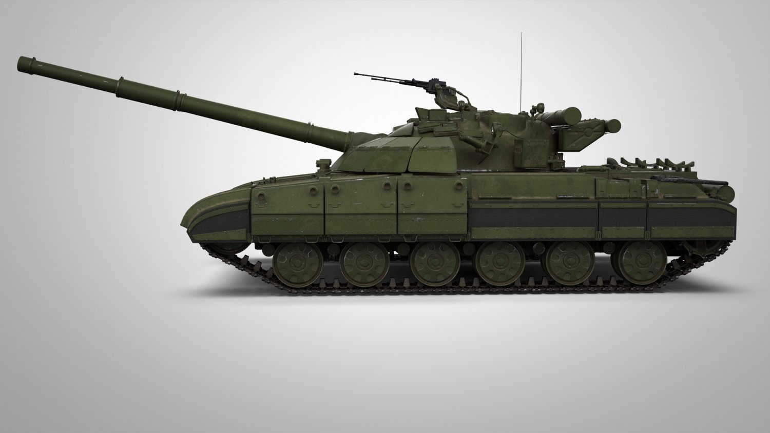 T-64 tank 3D Model in Tank 3DExport