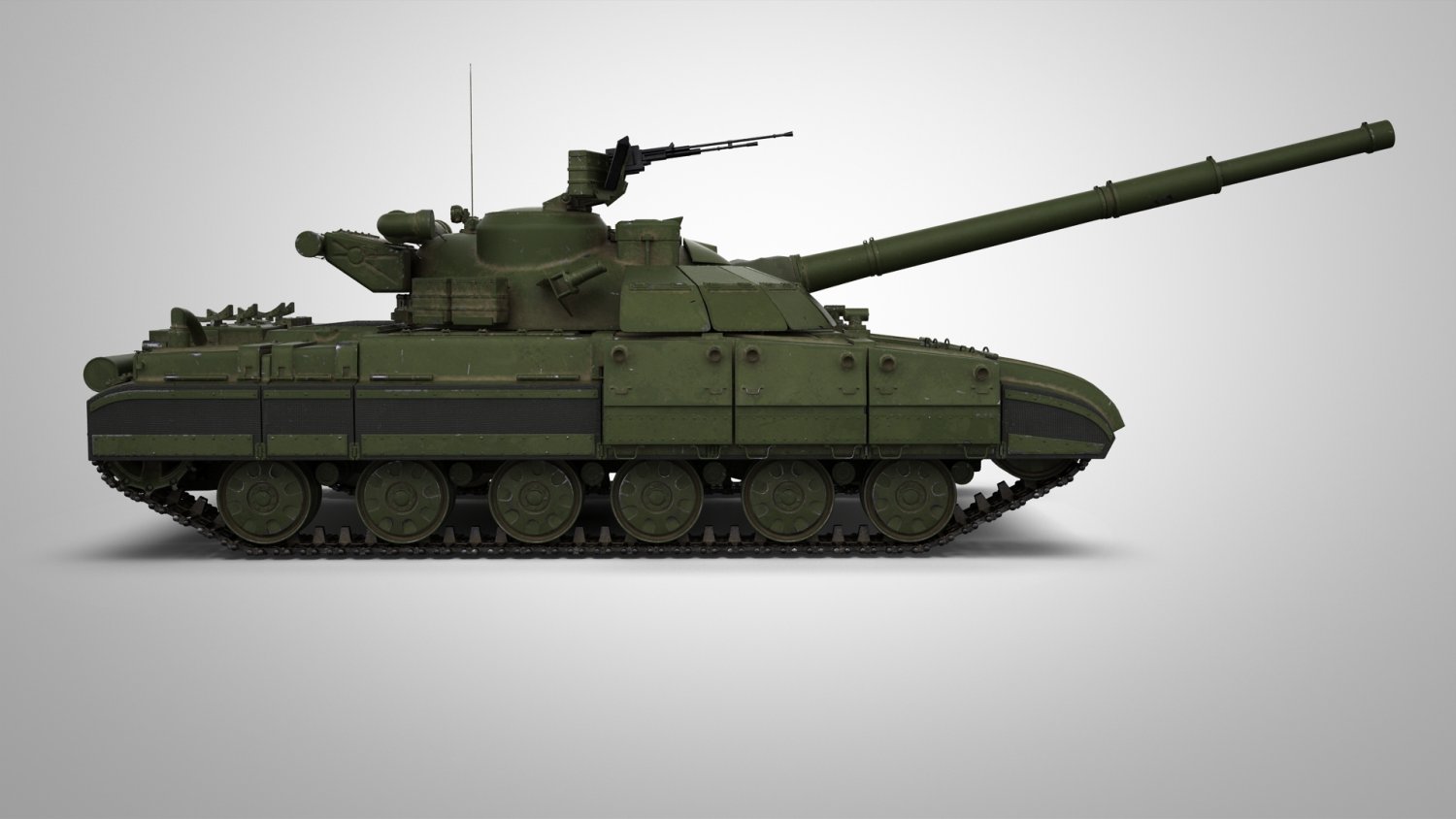 T-64 tank 3D Model in Tank 3DExport