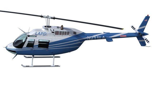 bell 206 helicopter 3D Model in Helicopter 3DExport