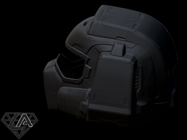 doomguy classic helmet 3D Print Model in Game Accessories 3DExport