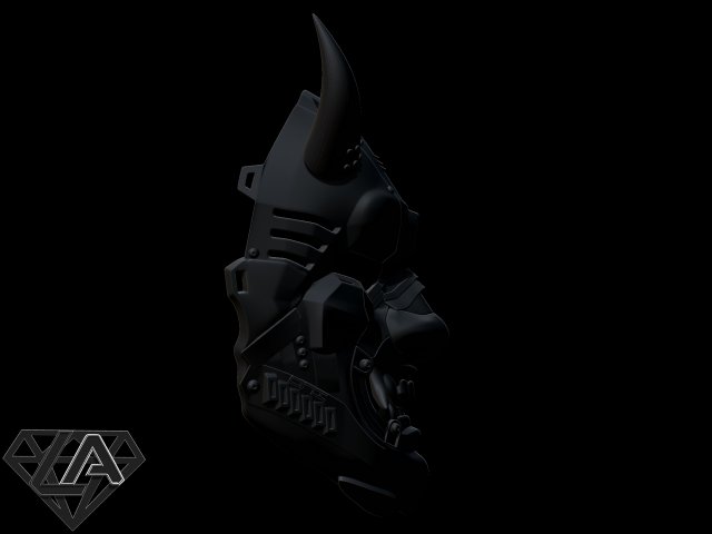 cyberpunk sci-fi demon mask 3D Print Model in Game Accessories 3DExport