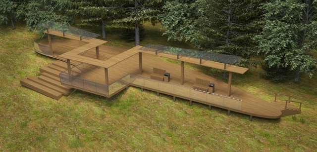 observation deck 3D Model in Environment 3DExport