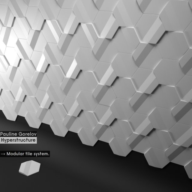 modular tile system pauline gorelov hyperstructure 3D Model in ...