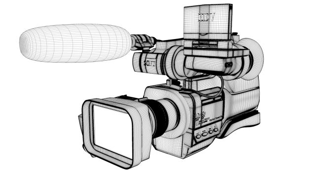 sony camera 3D Model in Photo 3DExport