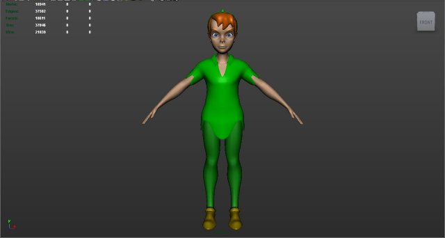 peter pan 3D Model in Cartoon 3DExport