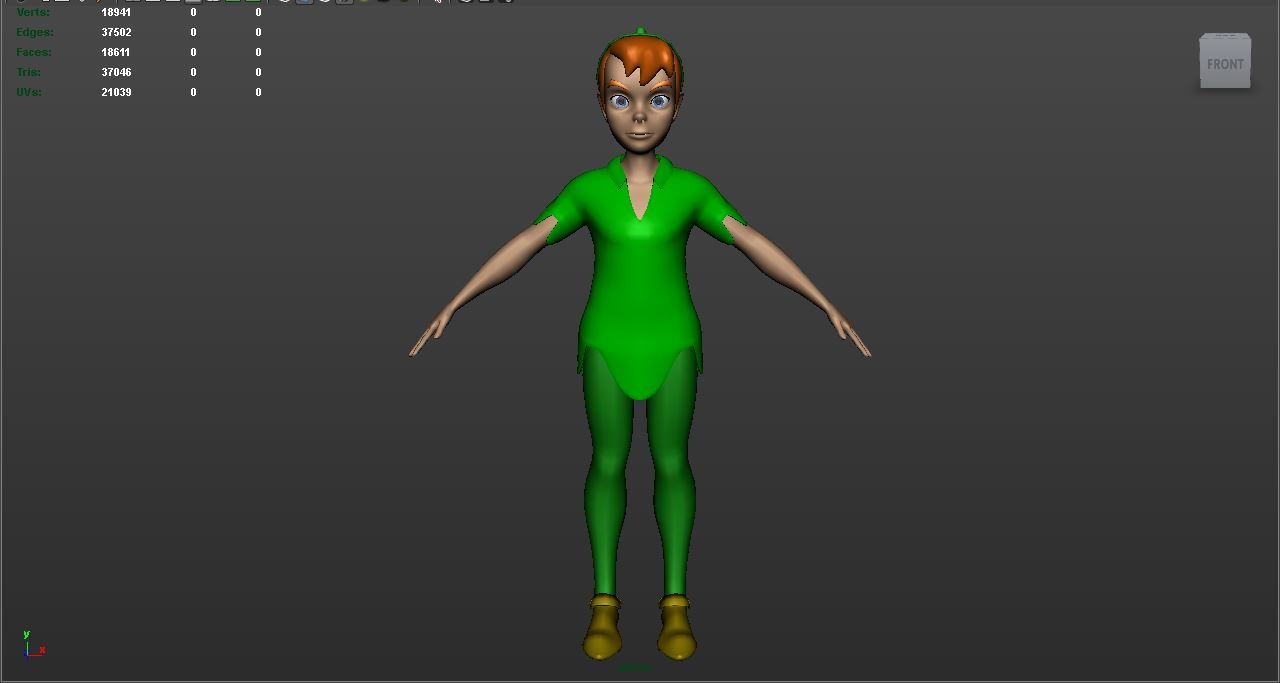 peter pan 3D Models in Cartoon 3DExport