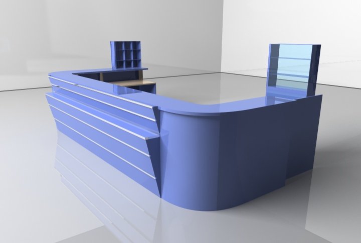 reseption 3D Model in Desk 3DExport