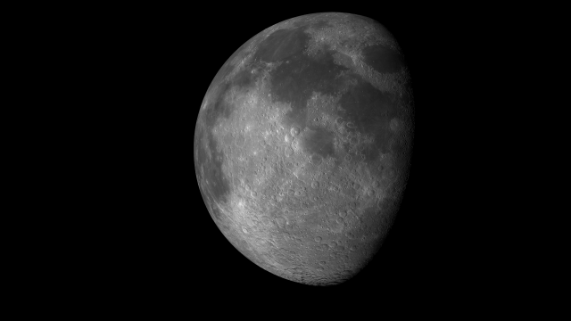 moon realistic 3D Model in Planets 3DExport