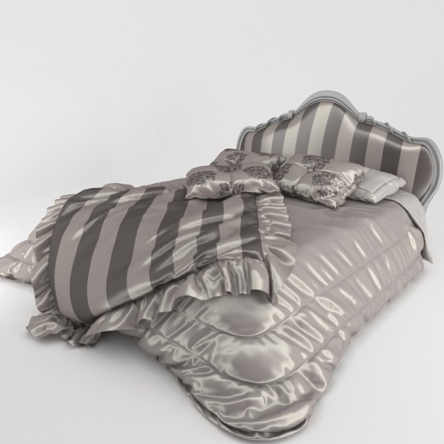 classic bed 01 3D Model in Bedroom 3DExport