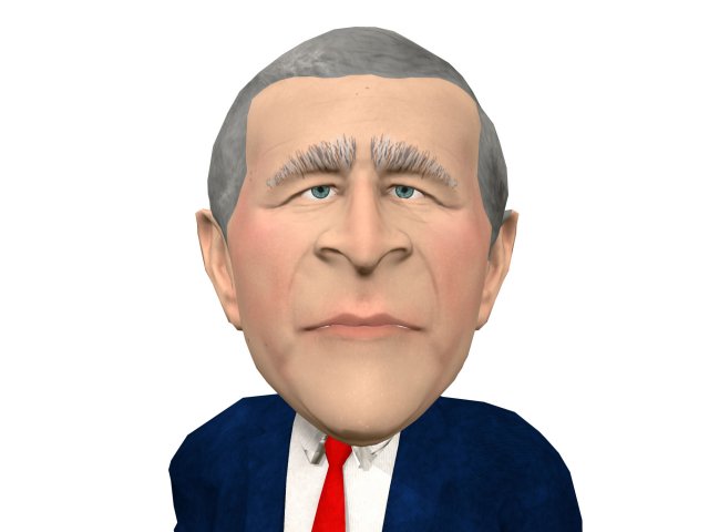 george bush caricature 3D Model in Man 3DExport
