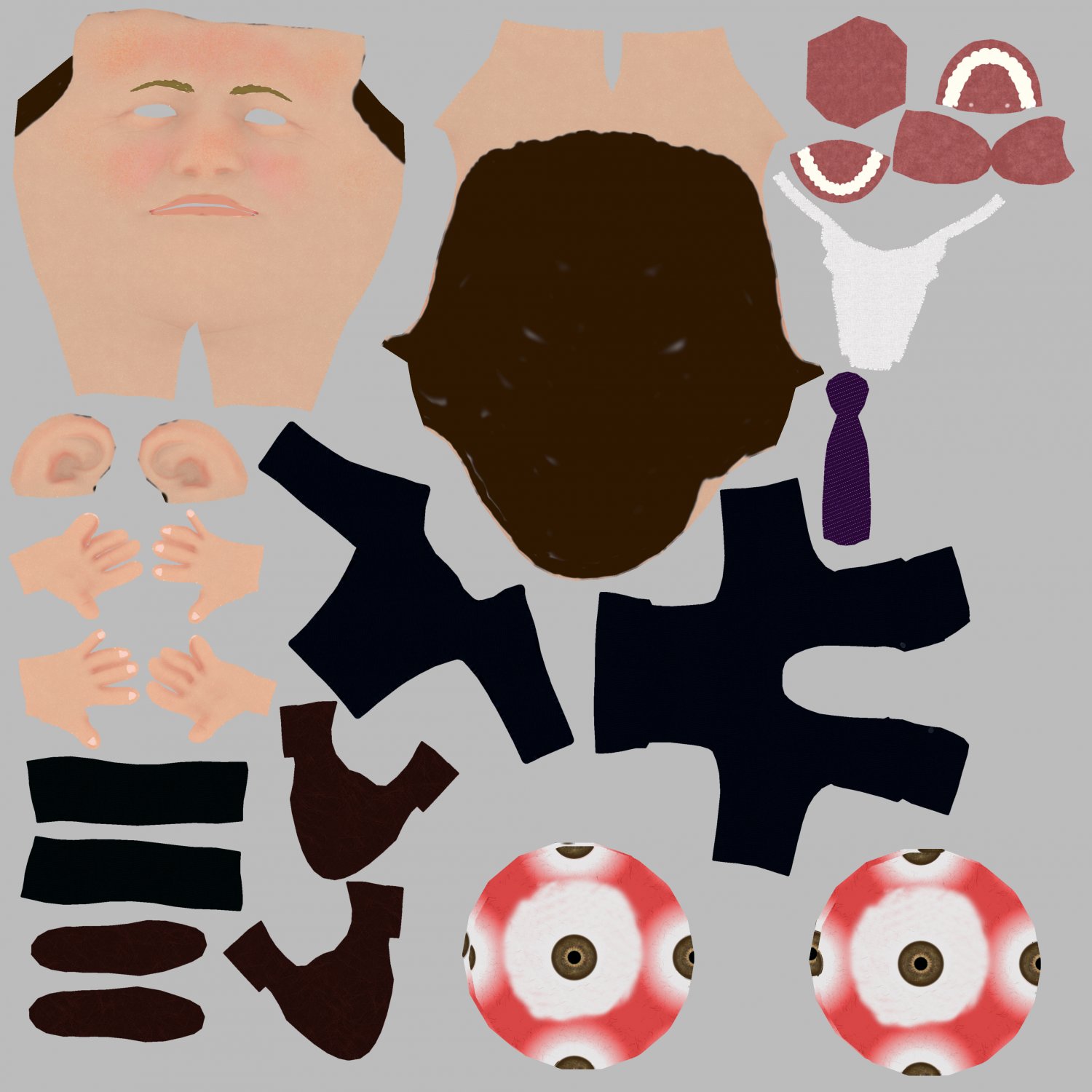 John Fitzgerald Kennedy JFK game ready rigged animated low poly 3D ...