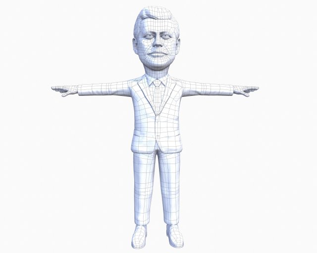 john fitzgerald kennedy jfk game ready rigged animated low poly 3D ...