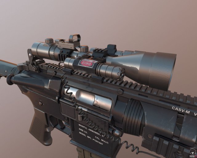 m4a1 carbine 3D Model in Assault Rifles 3DExport