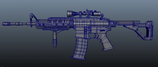 m4a1 carbine 3D Model in Assault Rifles 3DExport